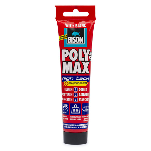Poly Max kit | Bison | Wit (High Tack Express, 165 gram, Sneldrogend ...
