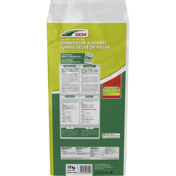 Gedroogde koemest | DCM | 10 kg (Universeel, Organisch, Bio-label) DCM ...