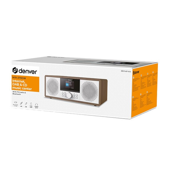 Internetradio | Denver (Bluetooth, Cd-speler, DAB+, FM, AUX, USB, Hout ...
