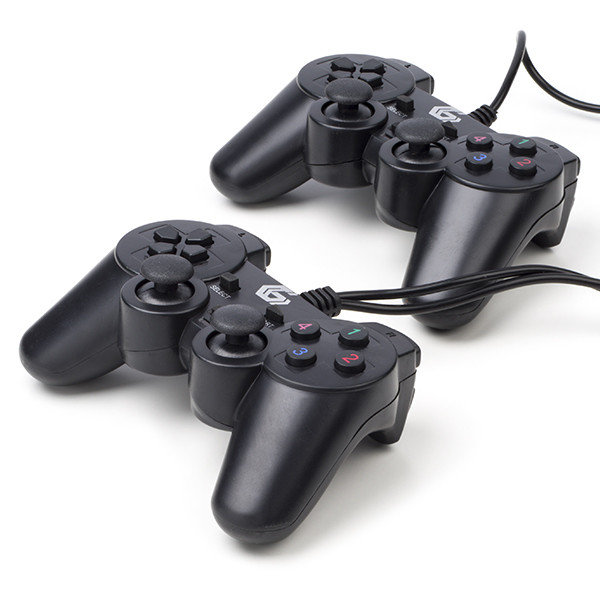 Controller pc | Gembird | (2 controllers, USB, Vibratie, D-pad, 10 ...