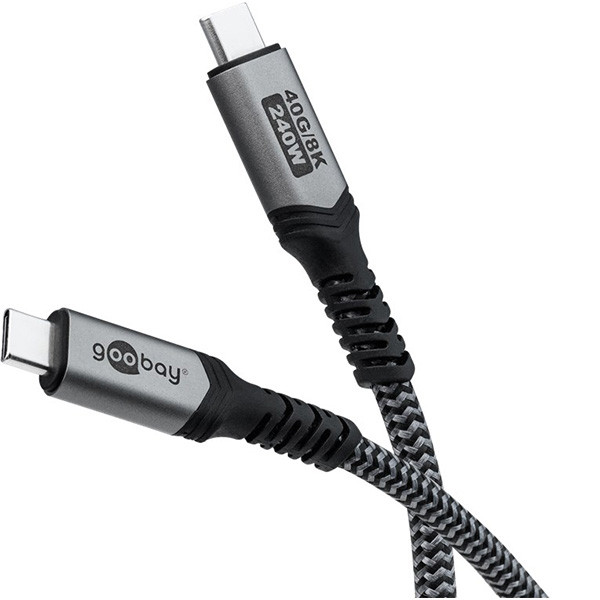 USB C naar USB C kabel | Goobay | 1.5 meter | USB 4.0 (240W, 40 Gbps)