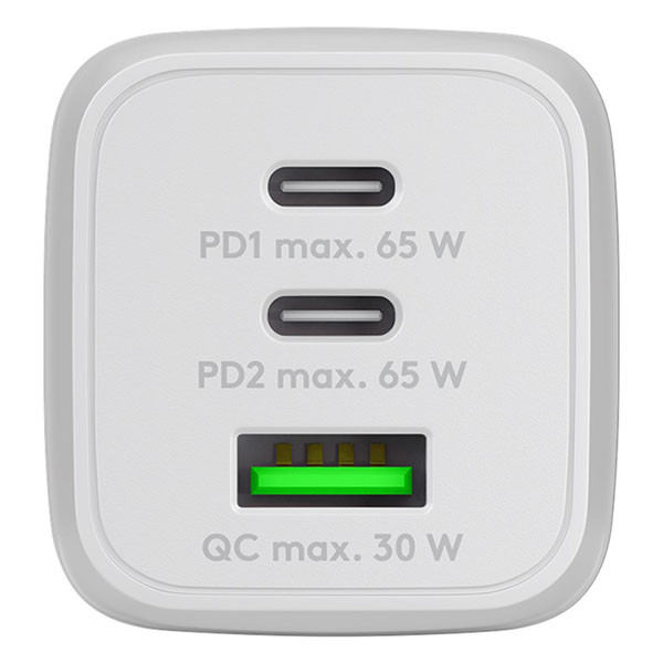 USB C snellader | Goobay (65W, 2x USB C, 1x USB A, GaN, Power Delivery ...