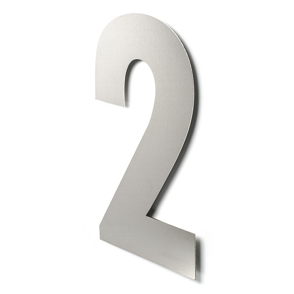 Huisnummer 2 | Intersteel | 50 cm (XXL, Geborsteld RVS) Intersteel ...