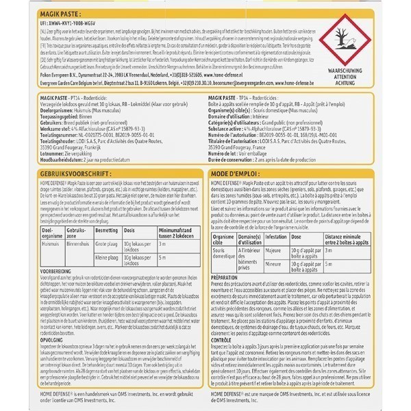 Muizengif | Home Defense | Pasta (4 x 10 gram, Snelwerkend, Inclusief ...