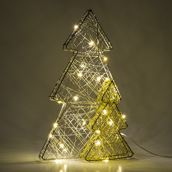 Tafeldecoratie kerstbomen | Lumineo | 20 x 30 cm (25 Micro leds, Binnen ...