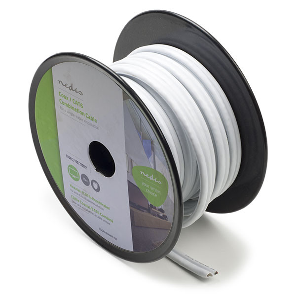 Coax + CAT6 kabels op rol Coax + UTP Netwerk en coax kabel | Nedis | 10 ...