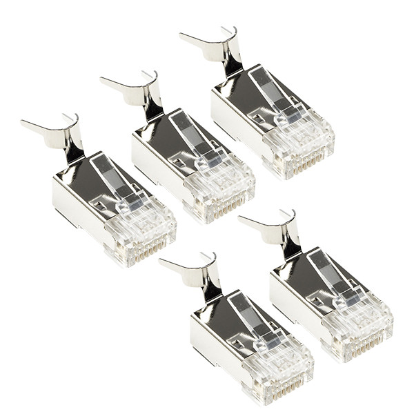 RJ45 connector Cat6a/Cat7 | S/FTP (Voor soepele en stugge kern, 5 stuks ...