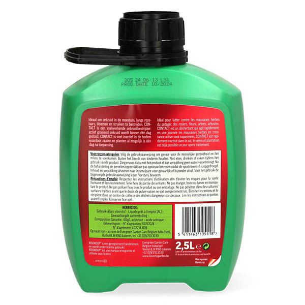 Onkruidverdelger | Roundup | 25 m² (Gebruiksklaar, 2.5 liter) Roundup ...