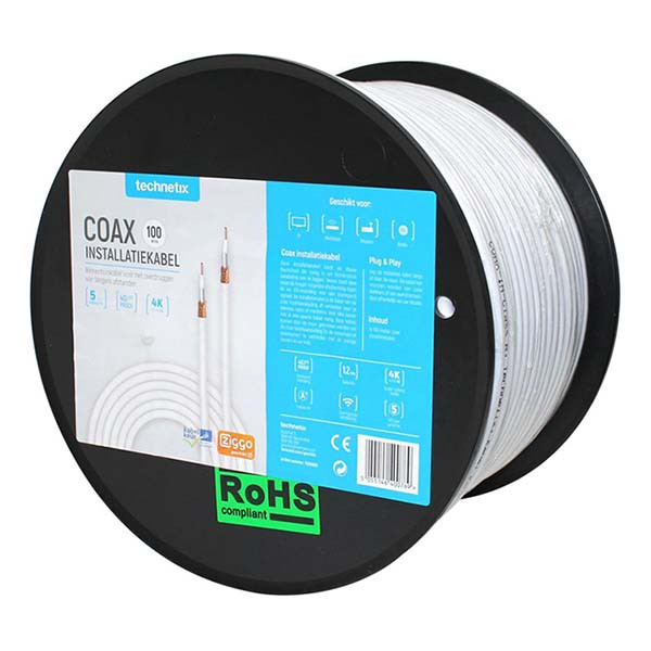 Coax kabel Ziggo op rol - Technetix - 100 meter coax technetix trekken ...